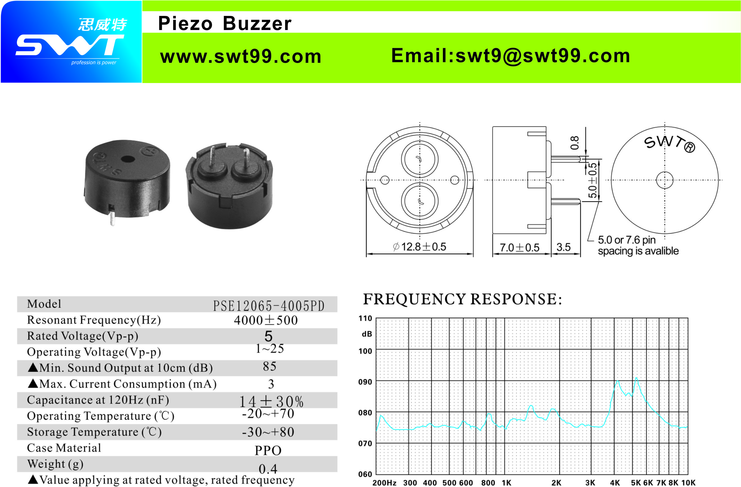 Buzzer,Piezo element,Piezo Atomizer,Ultrasonic series-Dongguan SWT ...