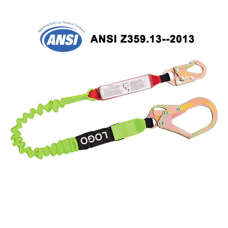 ANSI Z359. 13 Certified 1 Hook Safety Harness Energy Absorber Lanyard ...