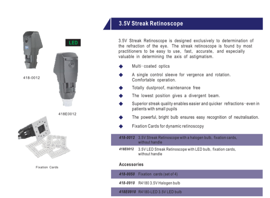 Dr1900 China Ophthalmic Equipment Ophthalmoscope and Retinoscope