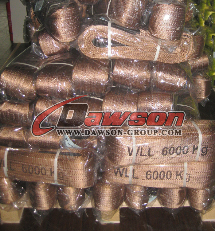 WLL 6 Ton Polyester Webbing Slings, Flat Webbing LIfting Slings ...