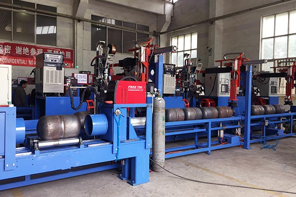 LPG cylinder machine, welding machine for LPG cylinder, hot spinning ...