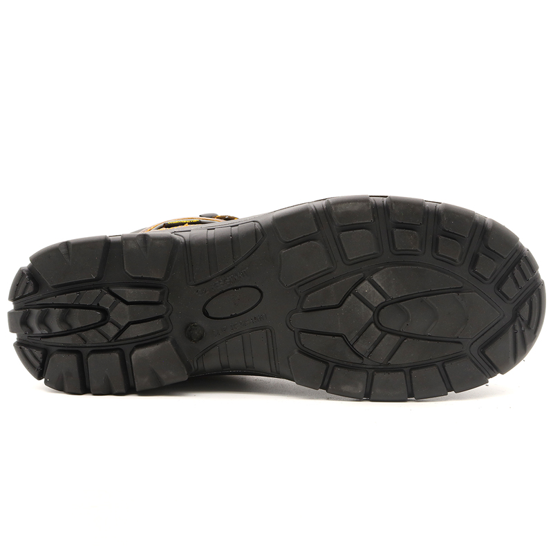 Brown Genuine Leather PU Sole Steel Toe Prevent Puncture Safety Boots ...