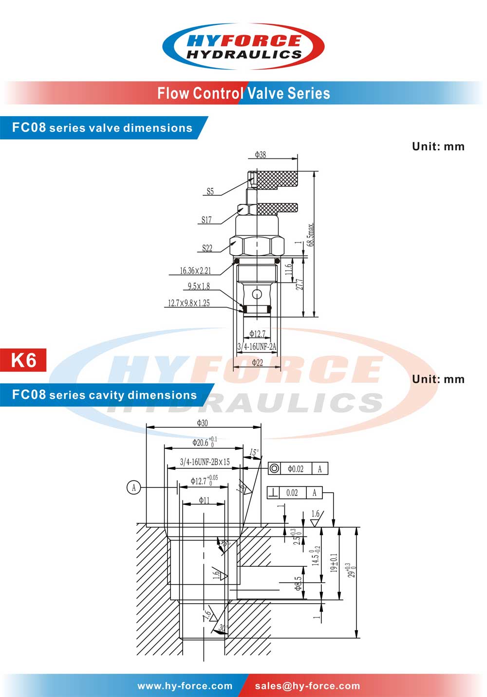 FC08 Series Flow Control Valve with Reverse Flow Check - Buy Flow ...