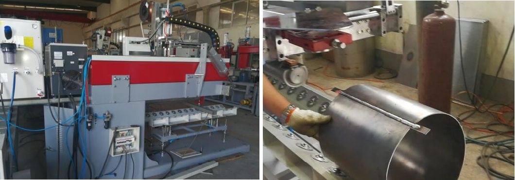 Automatic Vertical Seam Welding Machine Complete with Conveyor