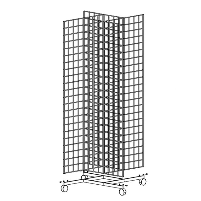 4 Sided Mobile Gridwall Rack MW-S03 - Buy gridwall rack for supermarket ...