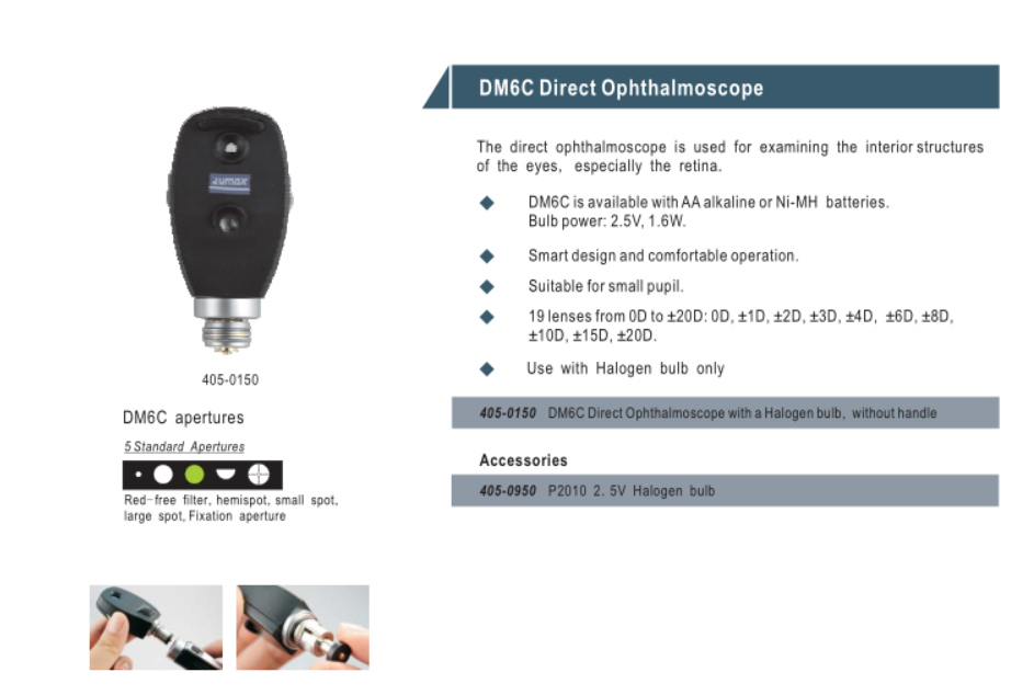 Dr1900 China Ophthalmic Equipment Ophthalmoscope and Retinoscope