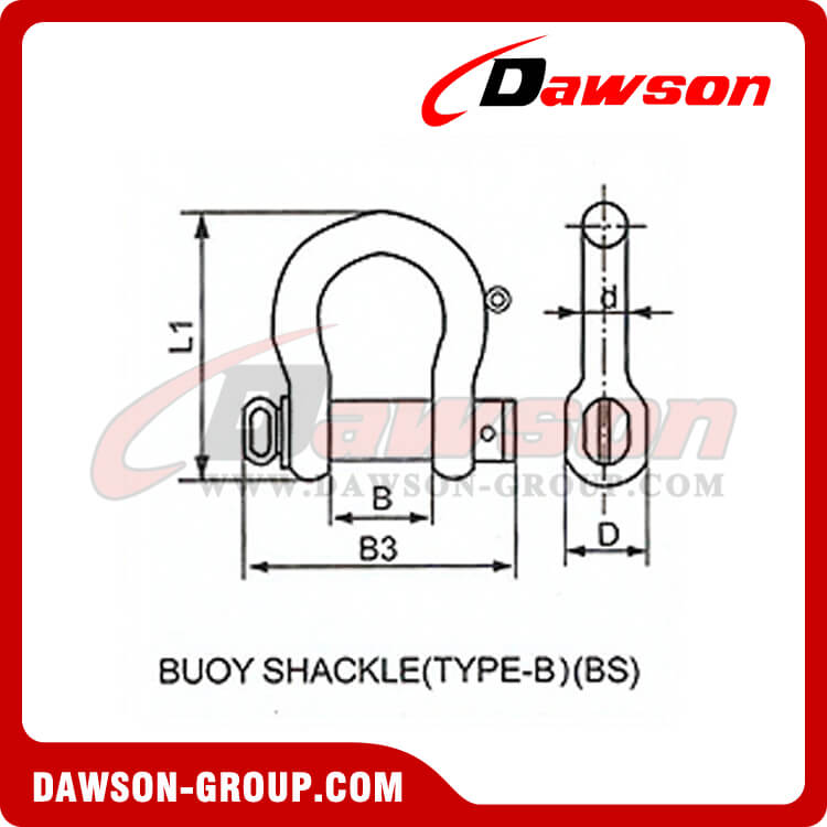 Mooring Buoy Shackle Type B for Marine & Ship Anchor Chain, bow shackle ...
