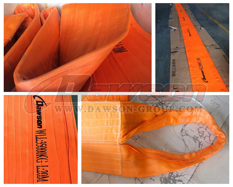 WLL 50 Ton Polyester Heavy Duty Webbing Slings, 50000kg Heavy Duty Flat ...