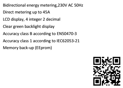 EM115-S single phase~45A - Buy energy meter, din rail energy meter ...