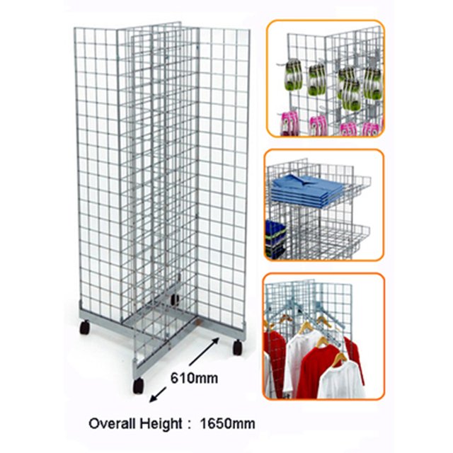 4 Sided Mobile Gridwall Rack MW-S03 - Buy gridwall rack for supermarket ...