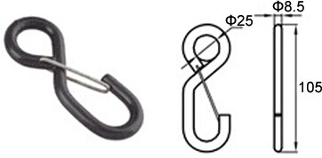 Zinc Plated Steel Swan Hook, Heavy Duty Swan Hooks, Double J Hook With ...