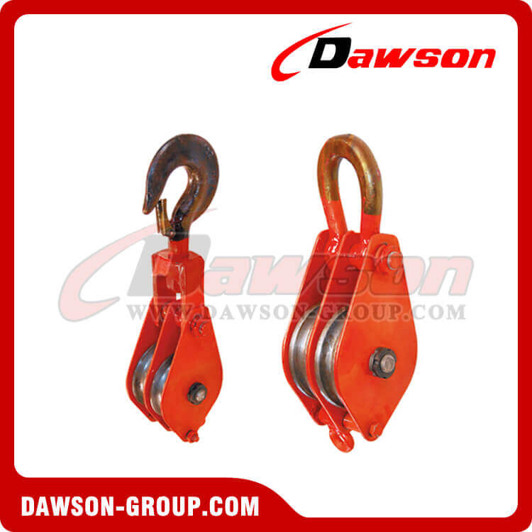 Hook (Chain link) Series Closed Double Wheel Pulley, closed double ...