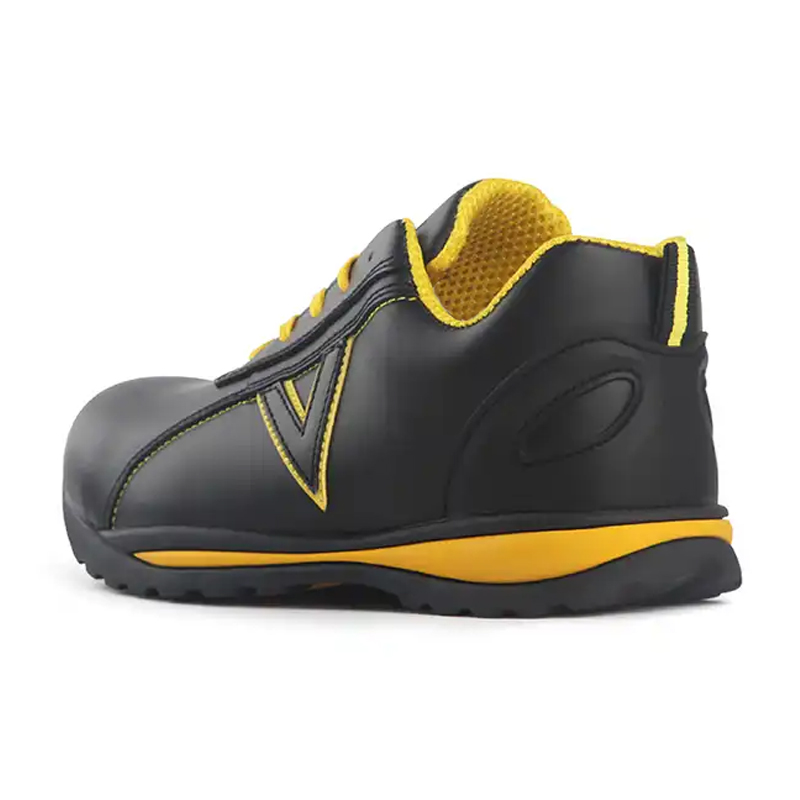 Black Rubber Sole Steel Toe Protection Safety Shoes for Men - Buy black ...