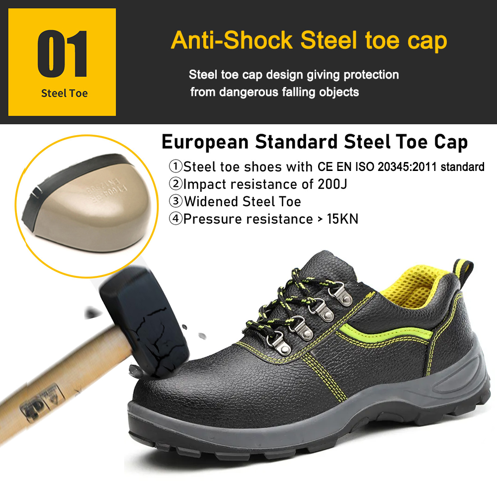 Oil Slip Resistance Anti Puncture Steel Toe Work Safety Shoes for Men ...