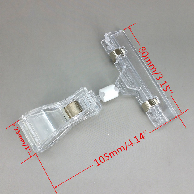 C001 Clear POP Plastic Price Tag Sign Card Holder Paper Display ...