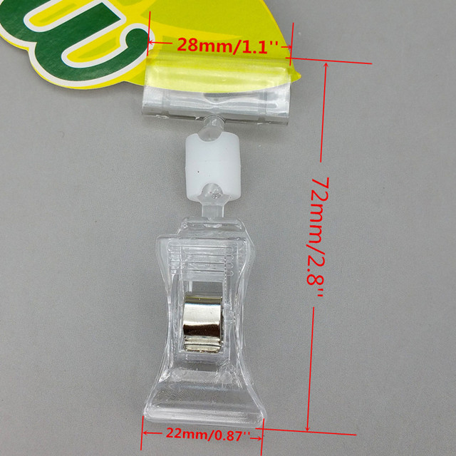 C012 Clear POP Plastic Price Tag Sign Card Holders Paper Display ...