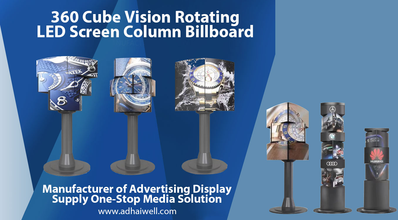 CubeVisionLED : un écran LED rotatif à 360 degrés |Adhaiwell