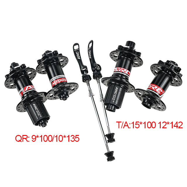 Alloy Thru Axle Black/Red Mtb Disc Racing Hub