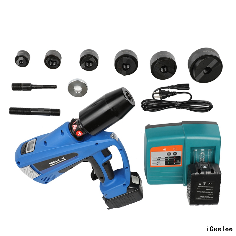 iGeelee Battery Powered Hole Punch Tools BZ-12 range 0.885-2.146 inch ...