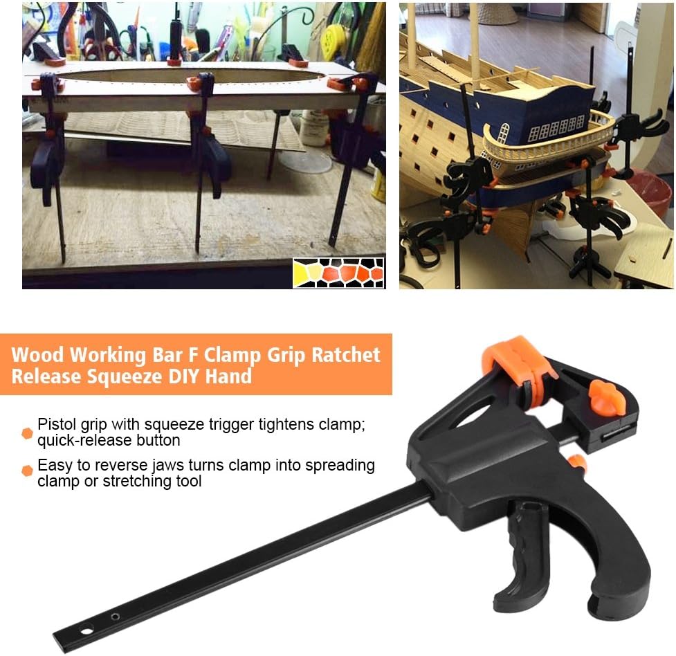 Plastic 12 inch Adjustable Bar Clamping F Clamp Woodworking Plier ...