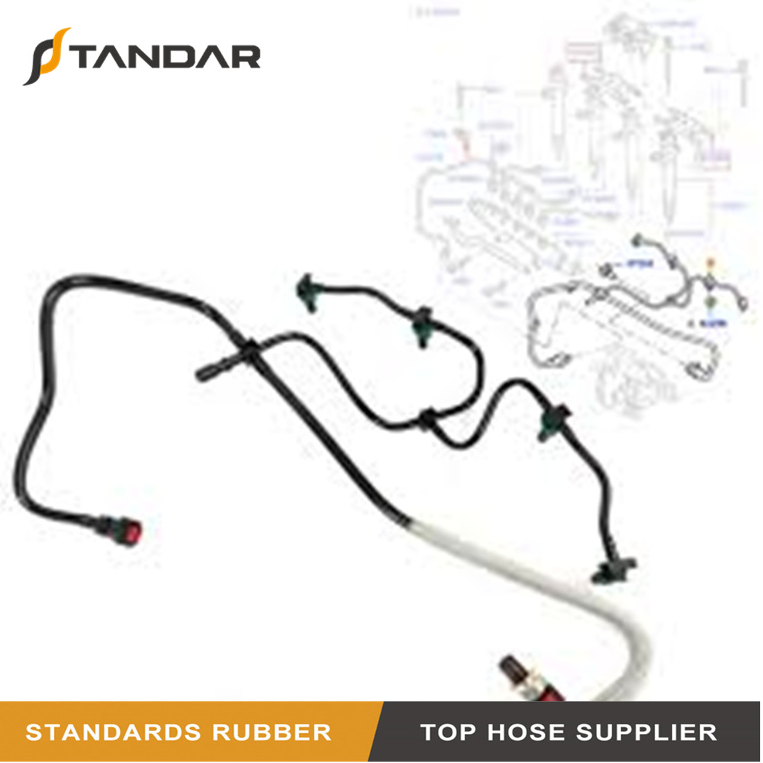 6C1Q-9K022-BG,8C1Q-9K022-AC,1521640,manguera de retorno para combustible