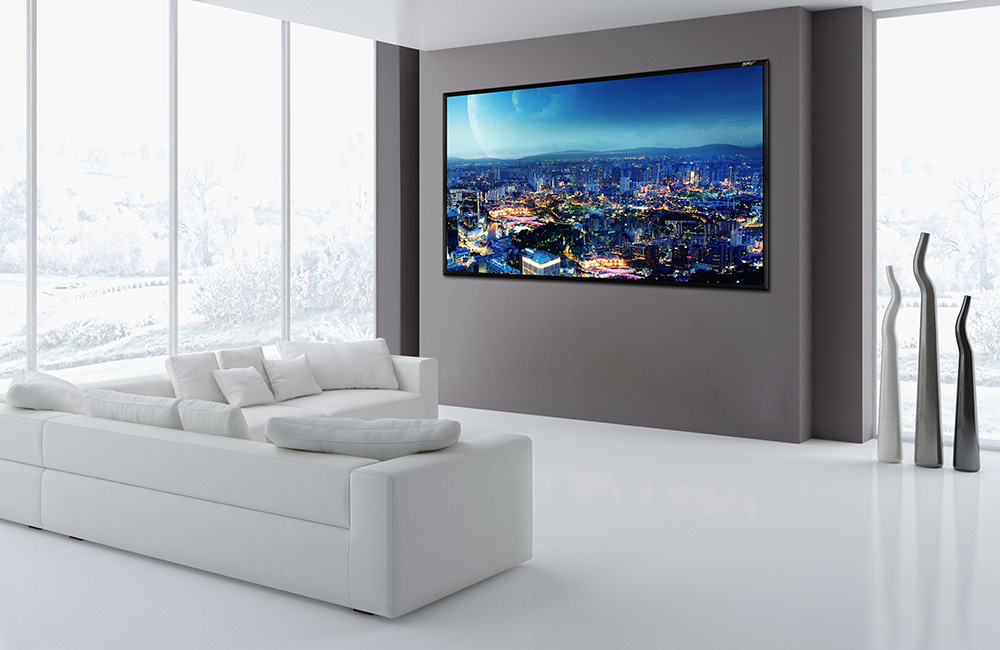 Edgeless Frame Screen, Ambient Light Black Diamond Projection Screen ...