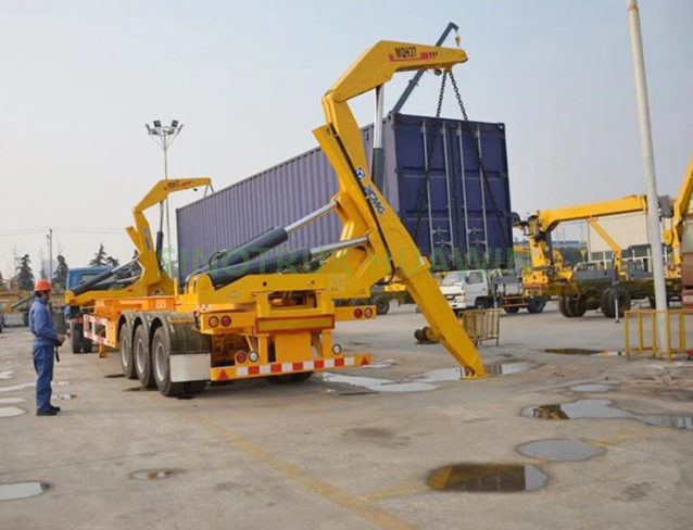 SINOTRUK 3 Axle Self Loading Crane Semi Trailer - Buy SINOTRUK Self ...