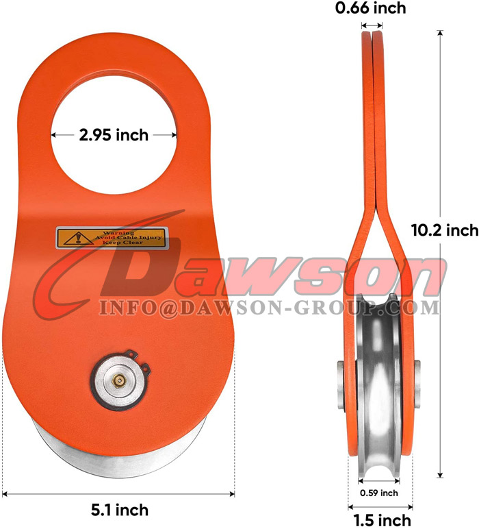 10 Ton Winch Snatch Block Towing Pulley Blocks 22,000 LBS Capacity, Off ...