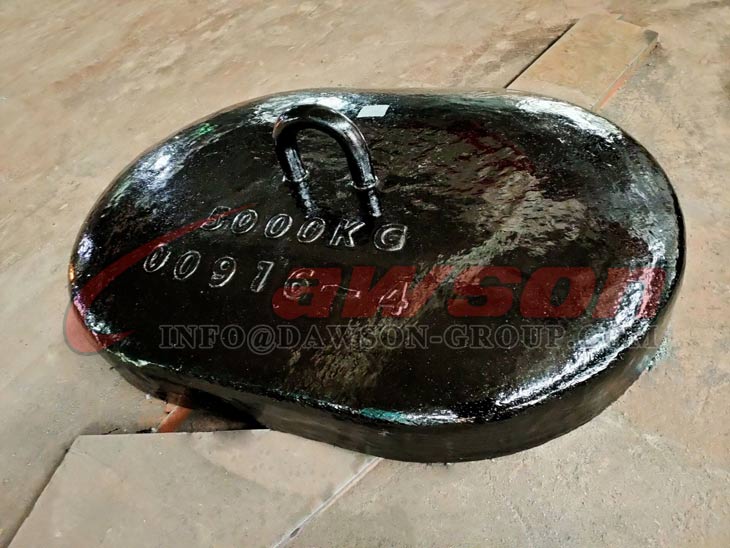 Cast Iron Sinker for Ships and Navigation Marks, Painted Oval Cast ...