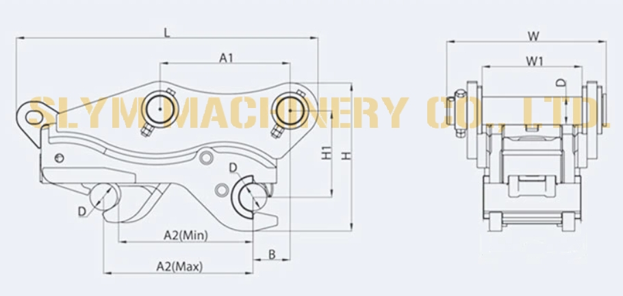 Mini Digger Title Quick Hitch Excavator Attachment - Buy small ...