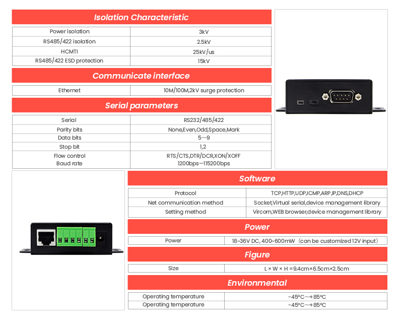 1100MG modbus gateway in energy meters tcp ip to rs485 converter RTU ...