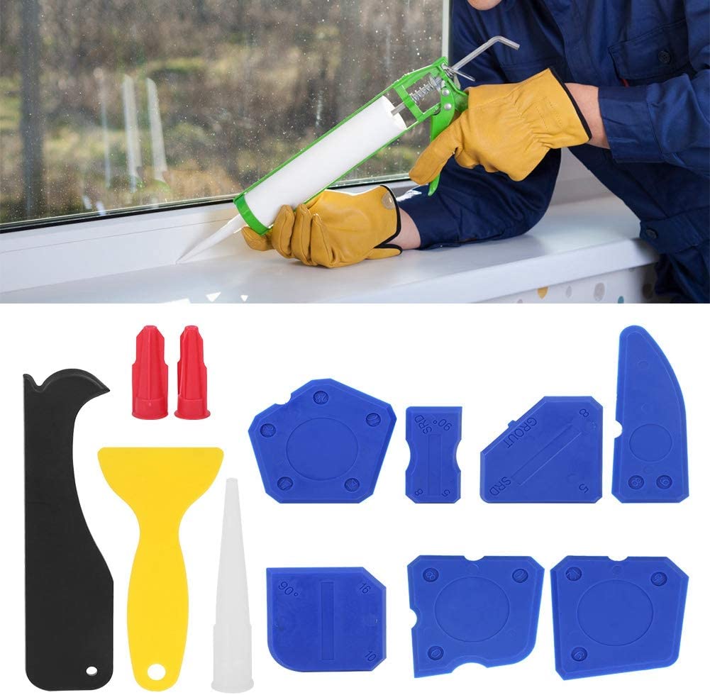 Plastic Sealant Spreader Caulking Scraper Glass Glue Finishing Tool Kit ...