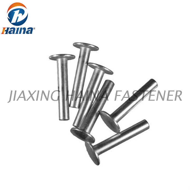 Cabeza plana de acero inoxidable remaches semi-tubulares para muebles ...