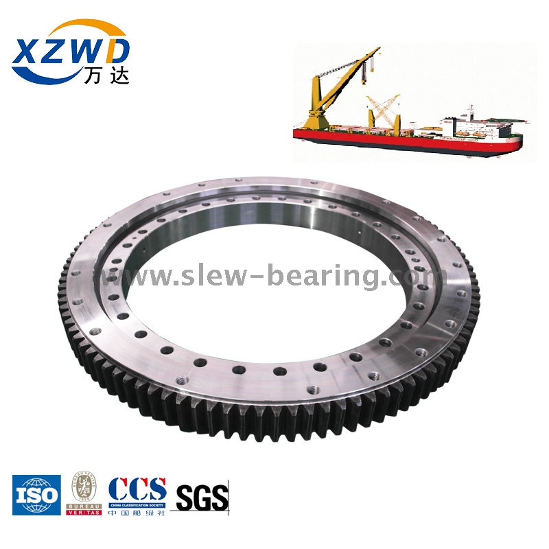 single row ball slewing ring bearing with External gear for deck crane